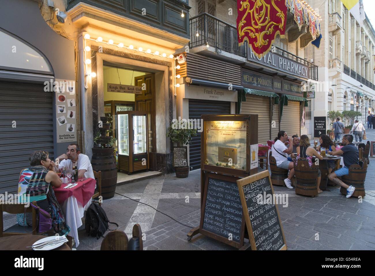 The King's Own Band Club in the Republic Street in Valletta, the ...