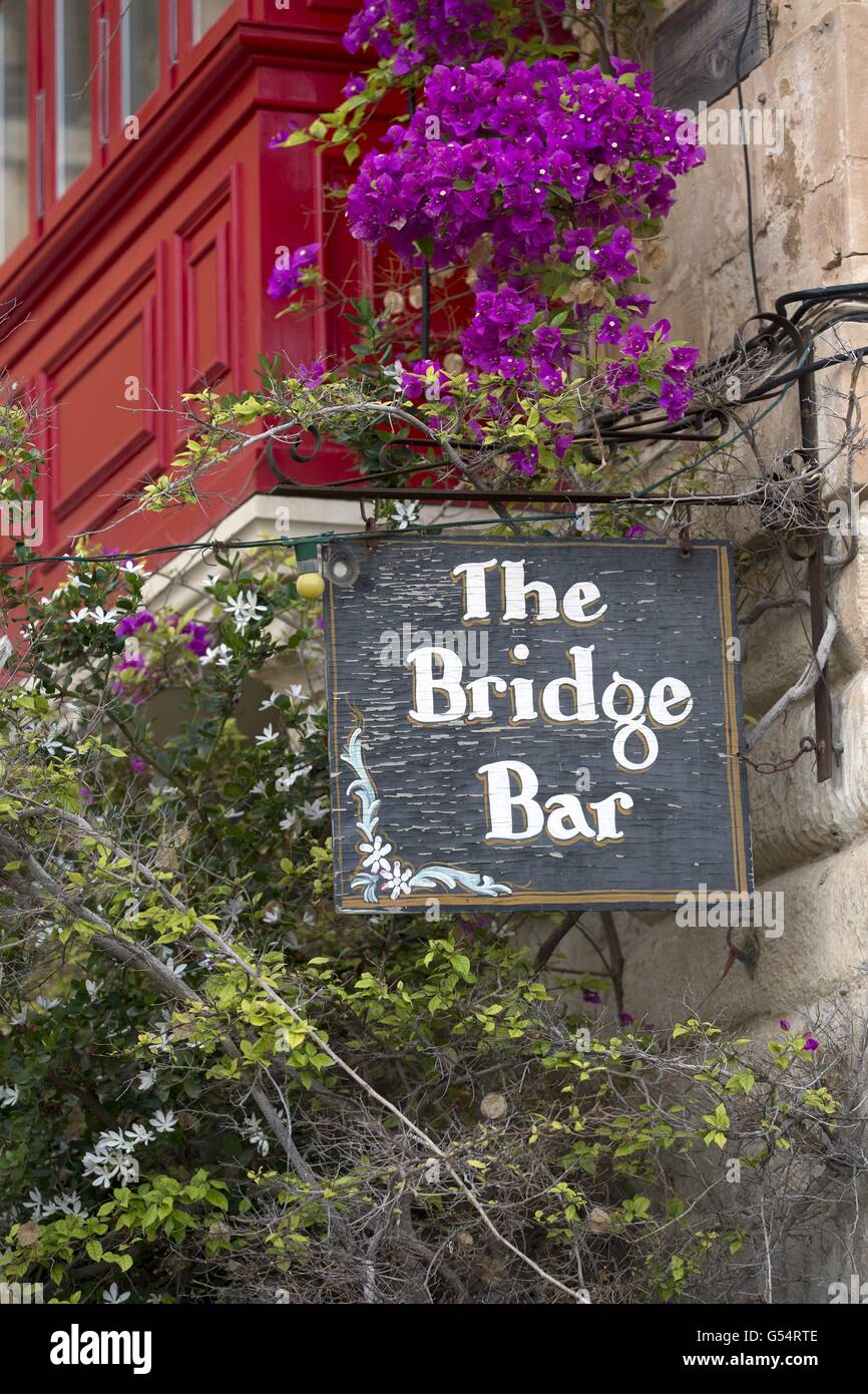 The Bridge Bar above the Victoria Gate in Valletta, the capital of ...