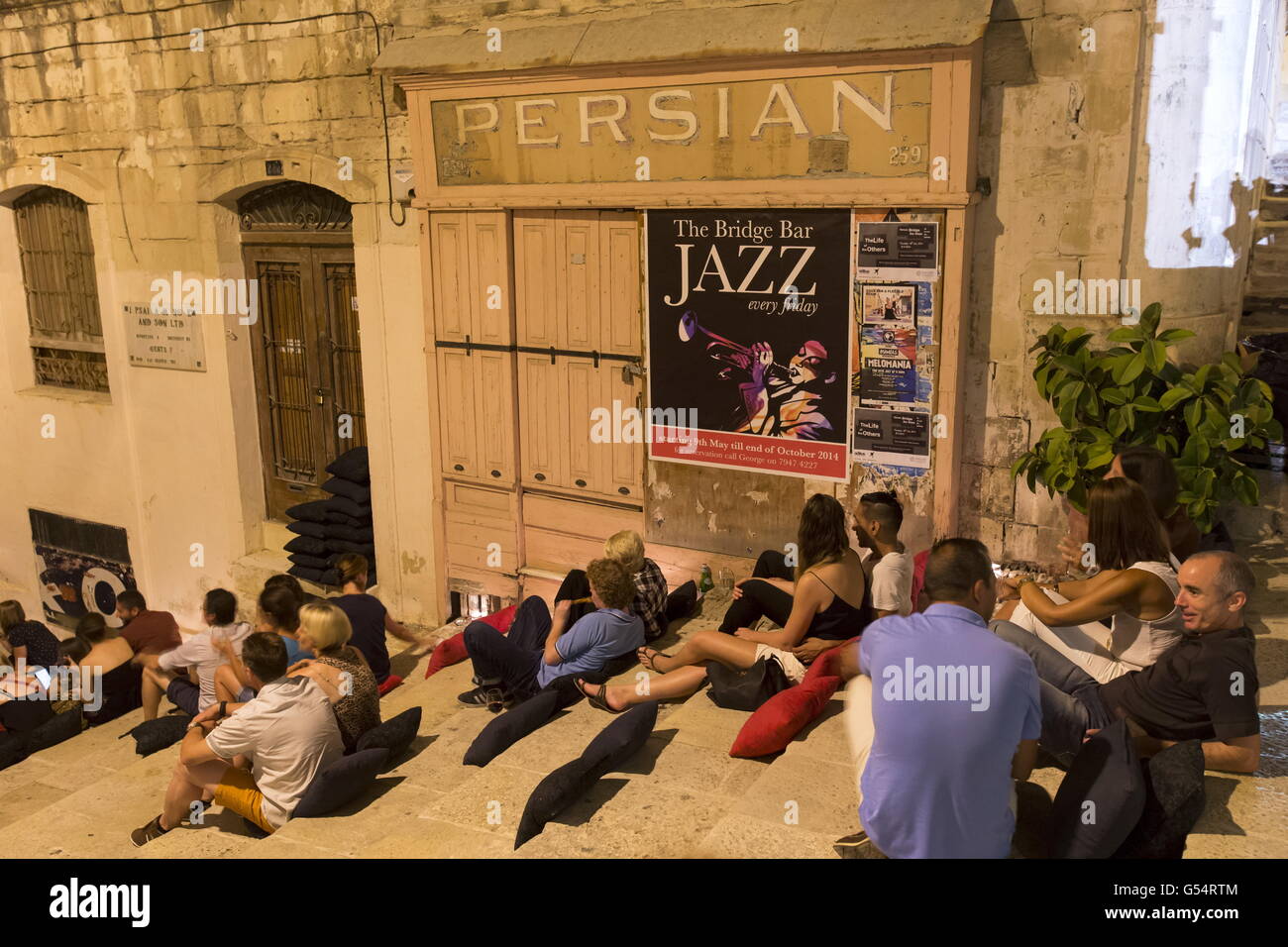 The Bridge Bar above the Victoria Gate in Valletta, the capital of ...