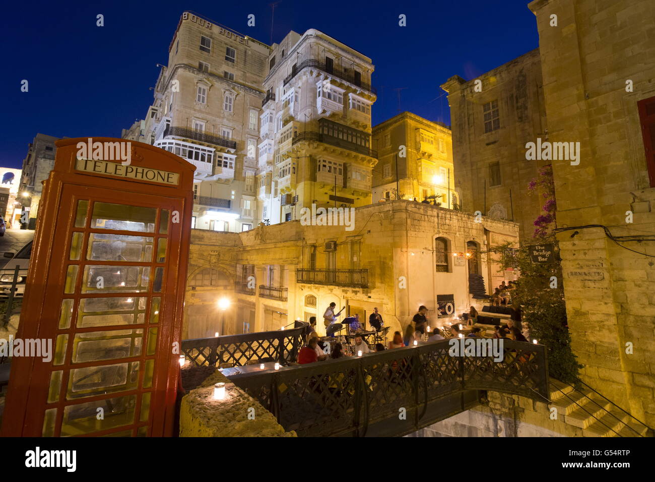 The Bridge Bar above the Victoria Gate in Valletta, the capital of ...