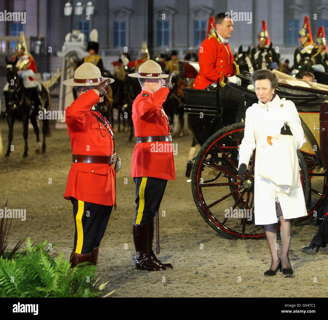 The Princess Royal arrives at the Diamond Jubilee Pageant at in the ...