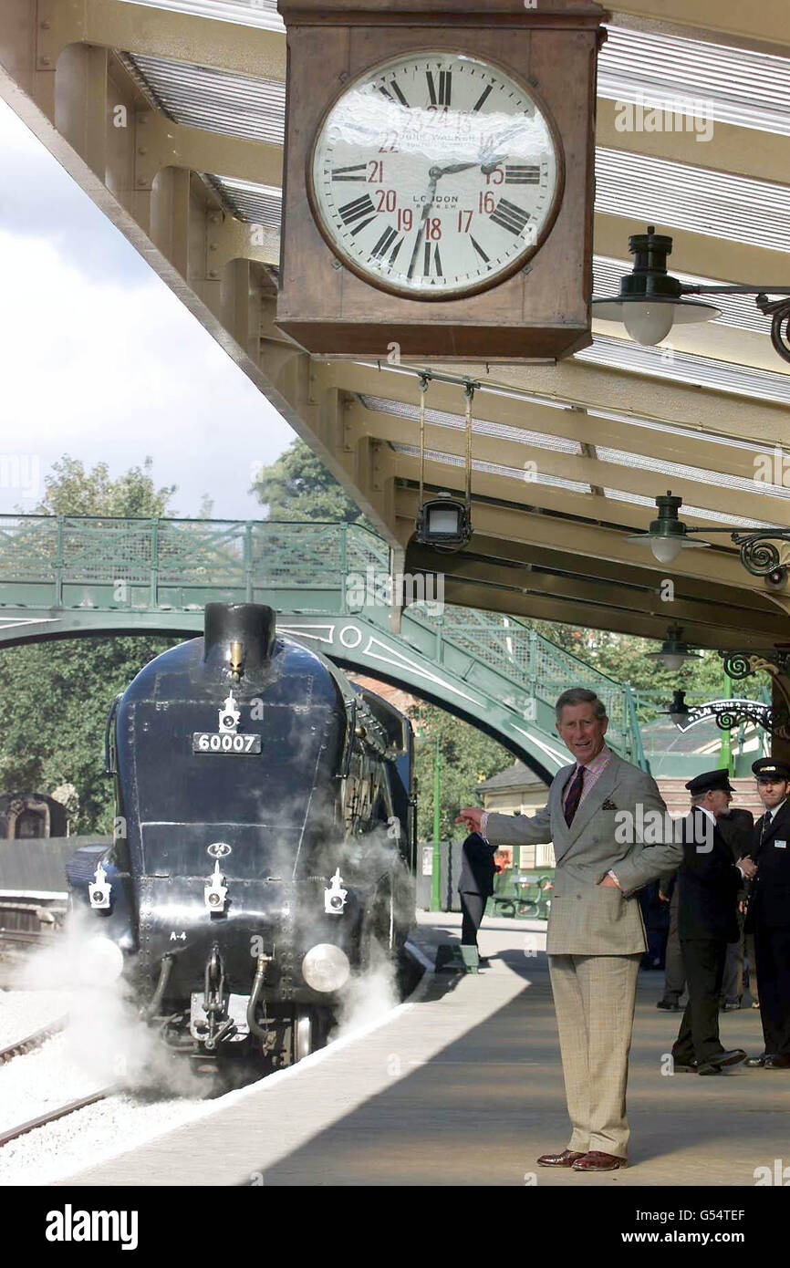 The Prince of Wales at Pickering Station, on the North Yorkshire moors ...