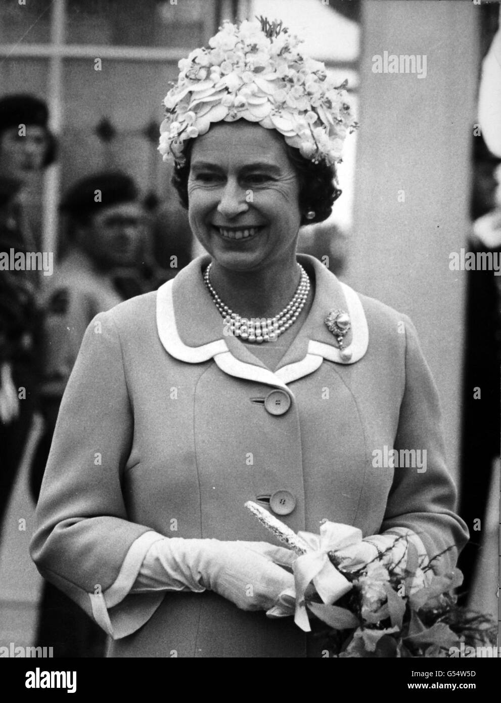 Royalty queen elizabeth ii isle of man Black and White Stock Photos ...