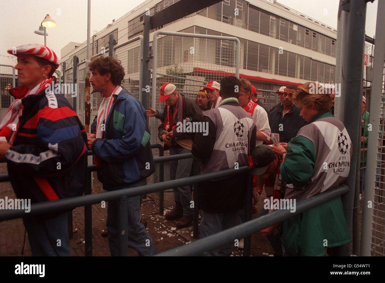 CHAMPIONS LEAGUE SOCCER. OLYMPIC STADIUM, HOME OF AJAX AMSTERDAM Stock ...