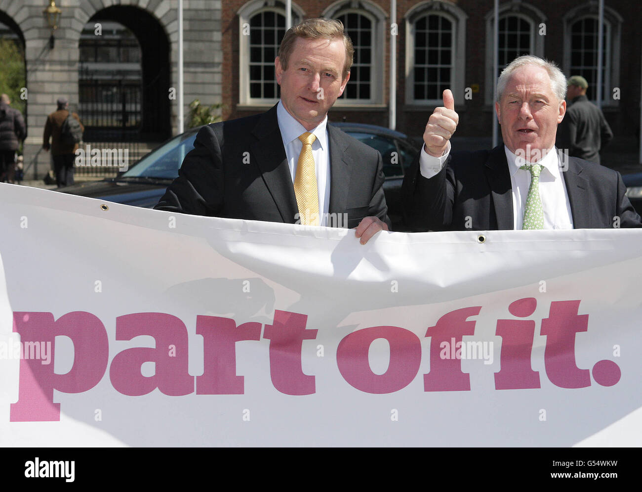 Taoiseach Enda Kenny (left) and Minister of State for Tourism and Sport ...
