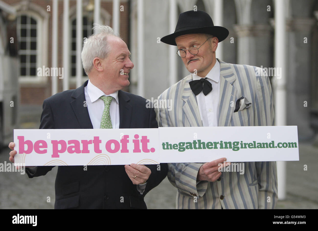 Minister of State for Tourism and Sport Michael Ring TD (left) talks to ...