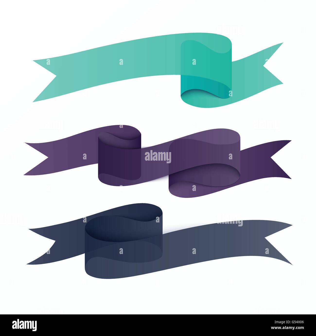 Set of ribbons Stock Vector Image & Art - Alamy
