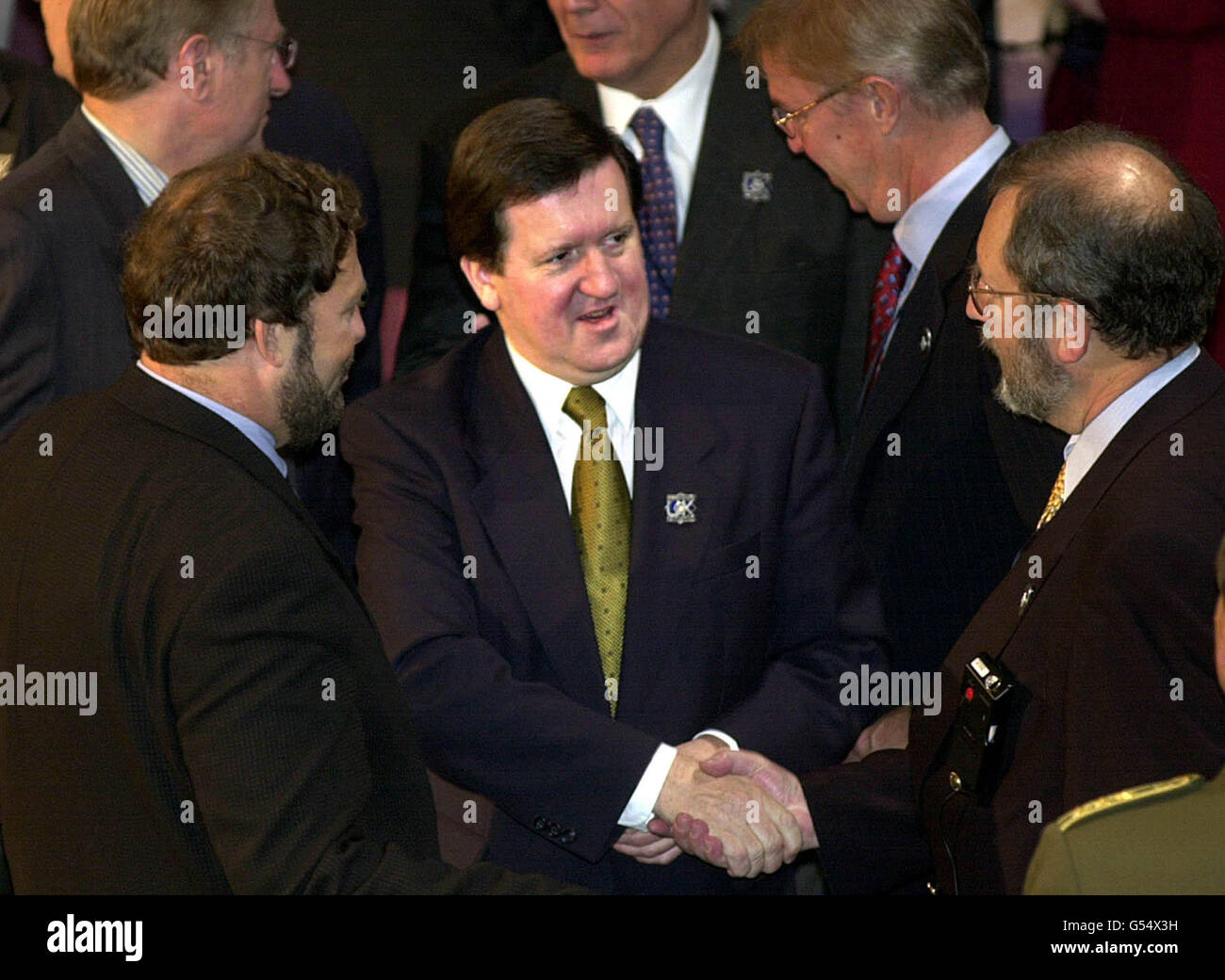 Nato Secretary General Lord Robertson meeting Nato defence ministers ...