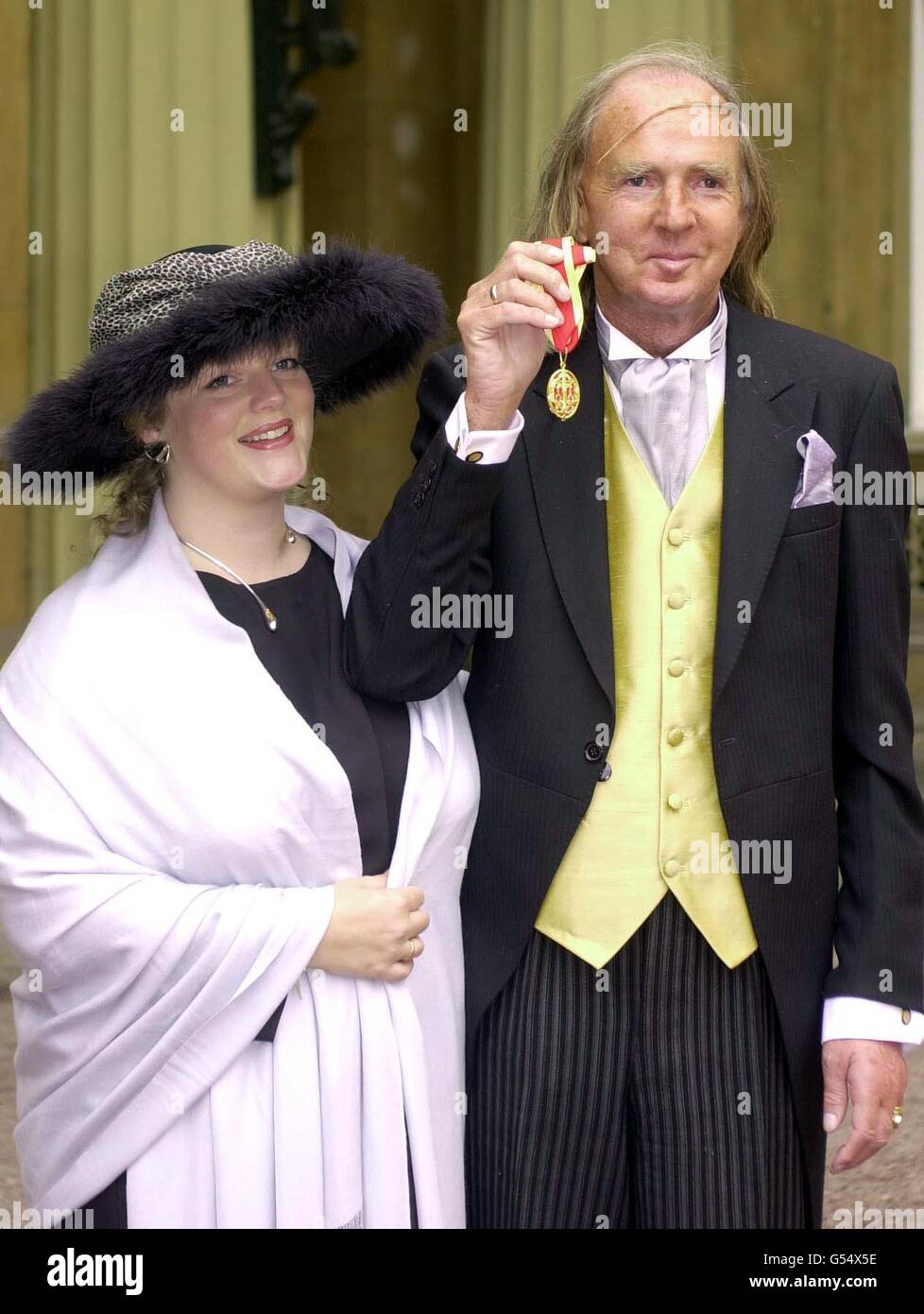 Investiture Sir John Tavener wife Stock Photo - Alamy