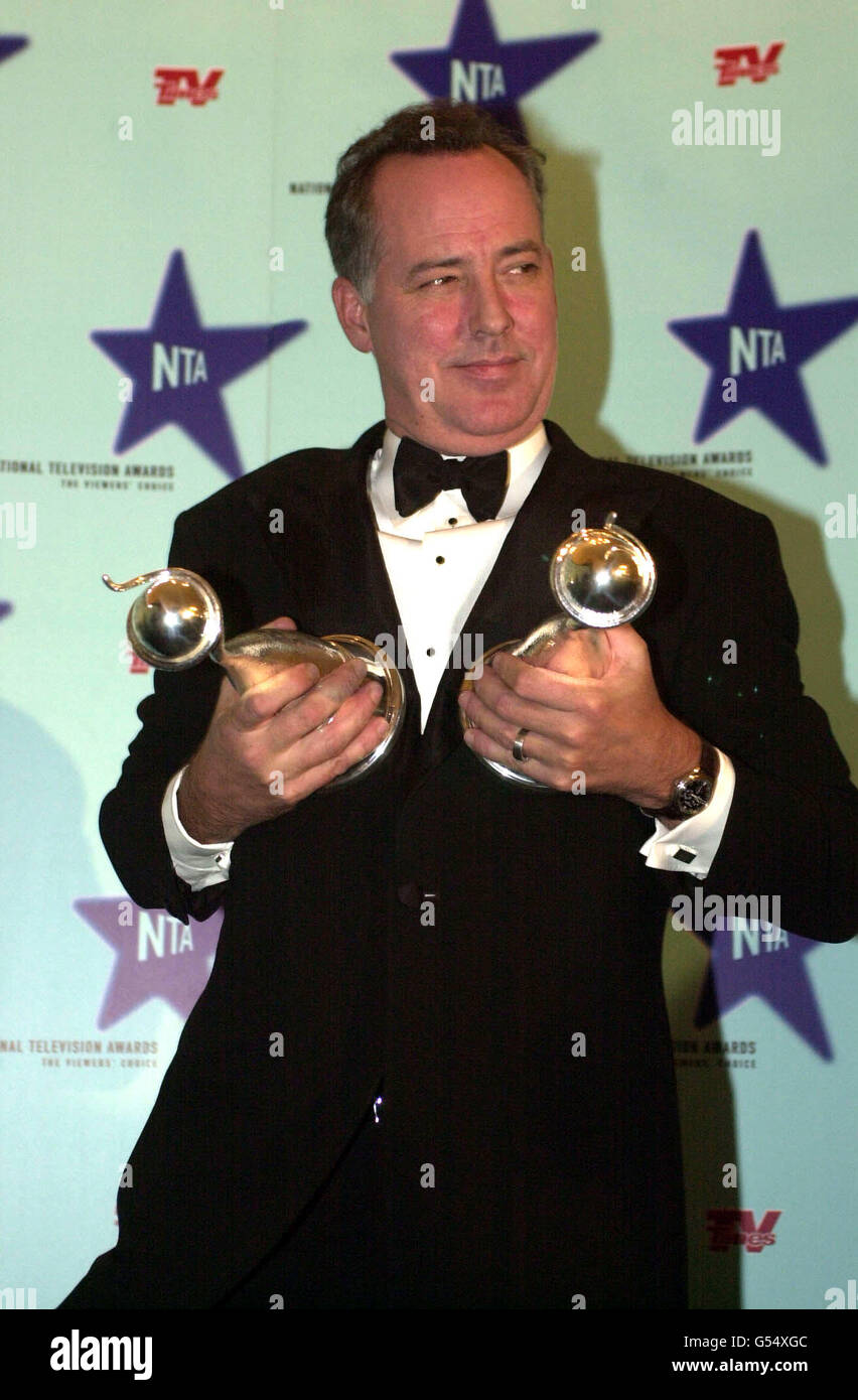 Entertainer Michael Barrymore with his two awards for Most Popular ...