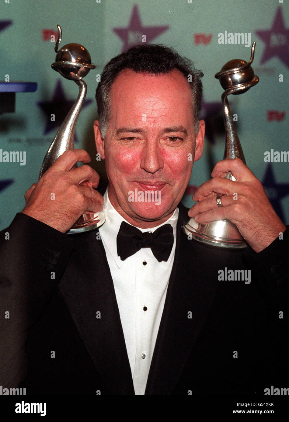 Entertainer Michael Barrymore with his two awards for Most Popular ...