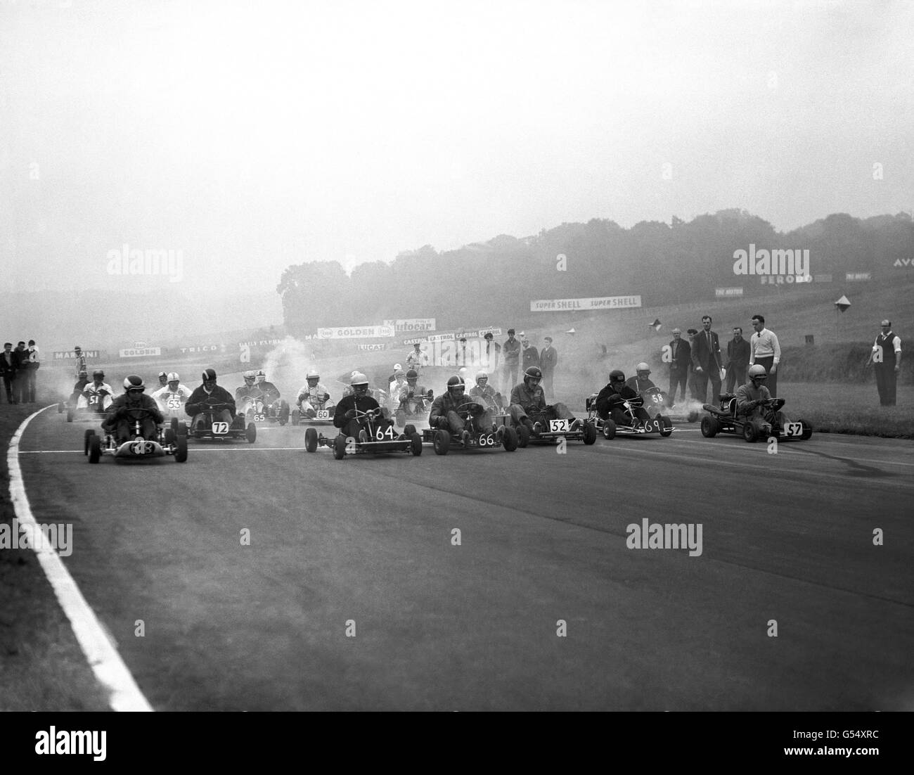 Motor Racing - British Kart Championship - Brands Hatch. The start of ...