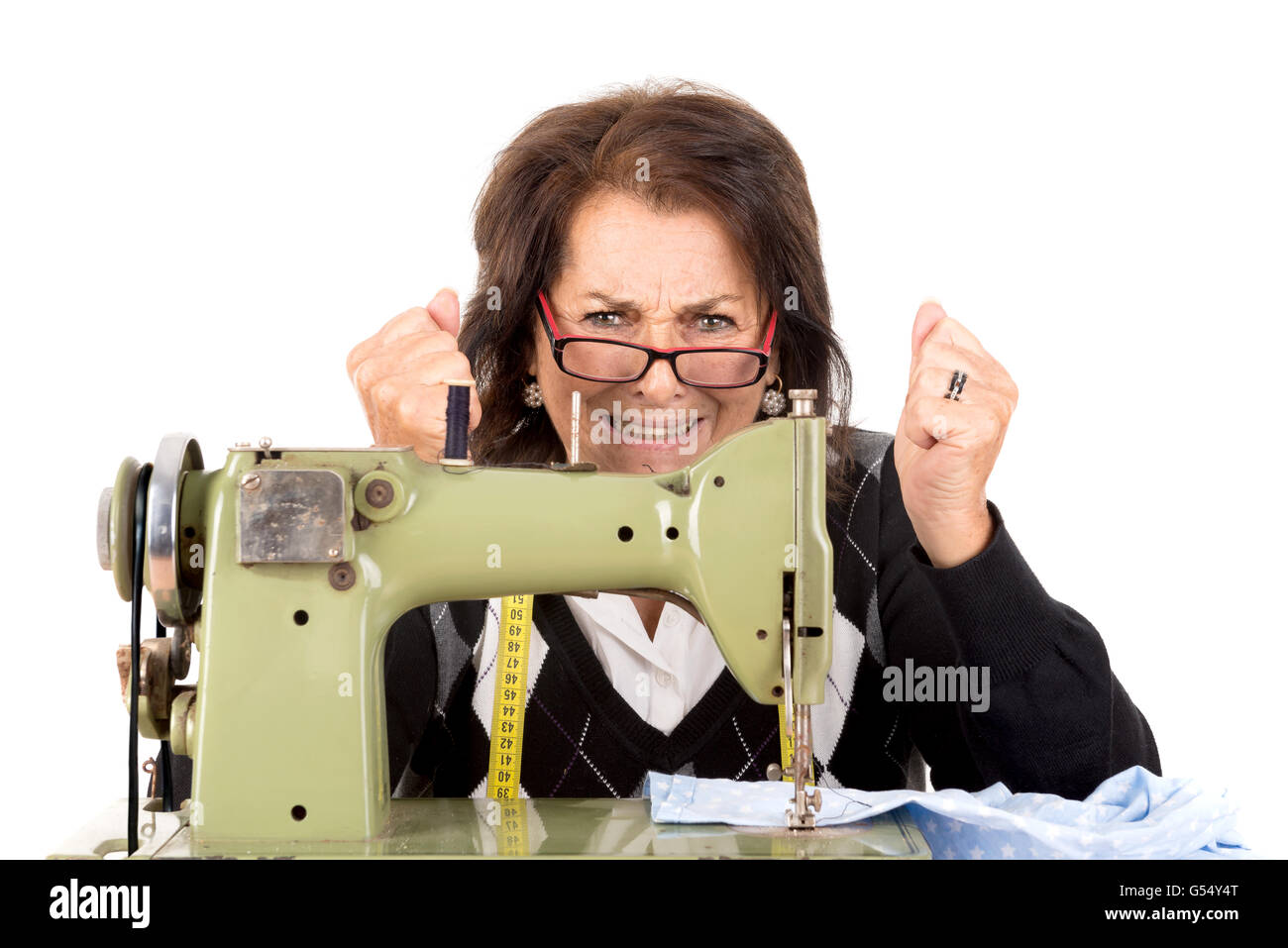 Angry old lady senior hi-res stock photography and images - Alamy