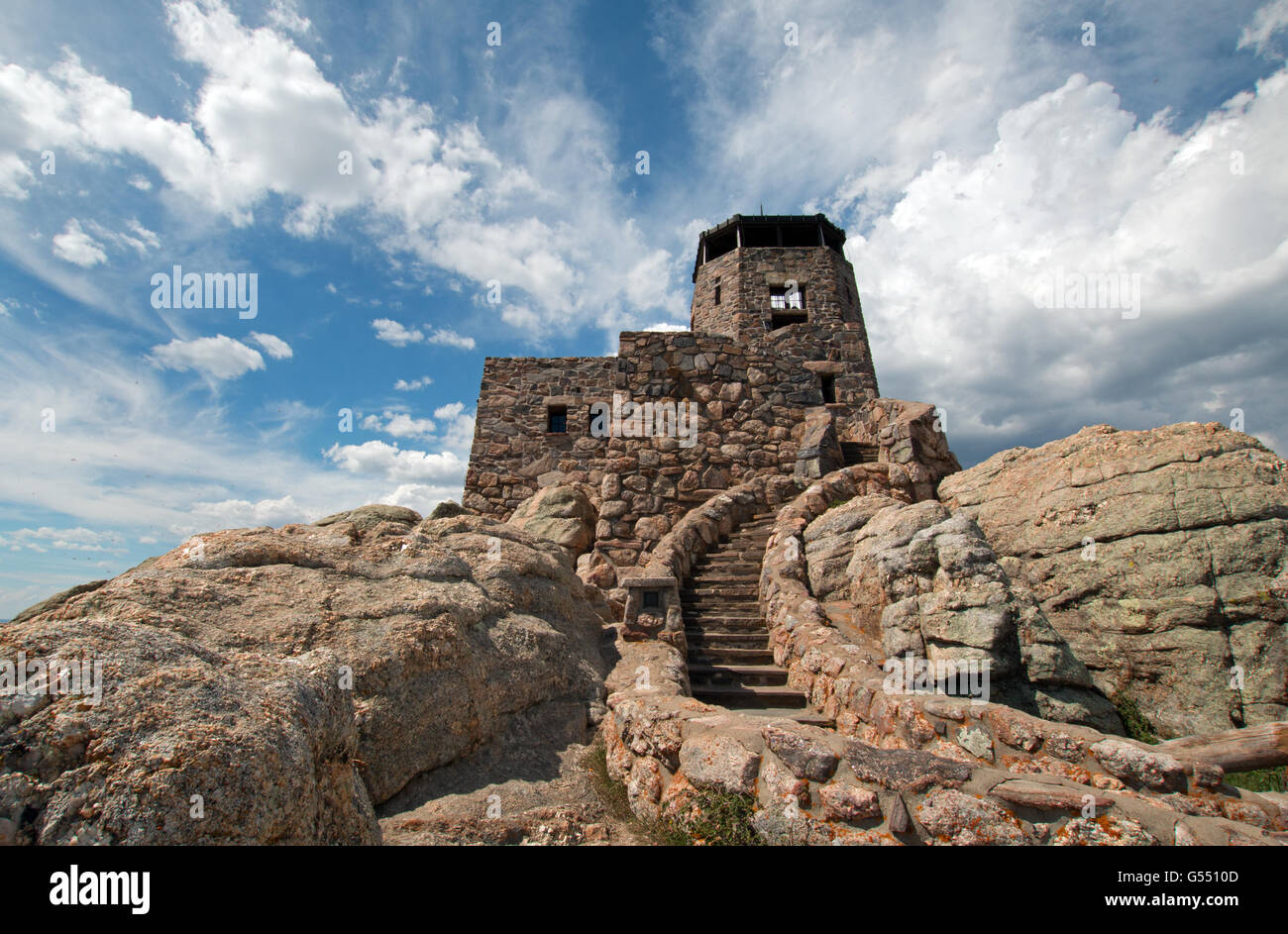 Stone Fire Lookout Tower Stock Photos & Stone Fire Lookout Tower Stock ...