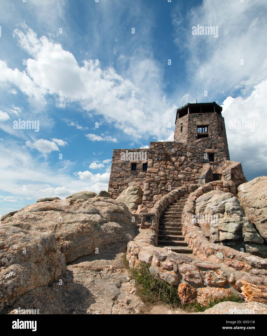 Stone Fire Lookout Tower Stock Photos & Stone Fire Lookout Tower Stock ...
