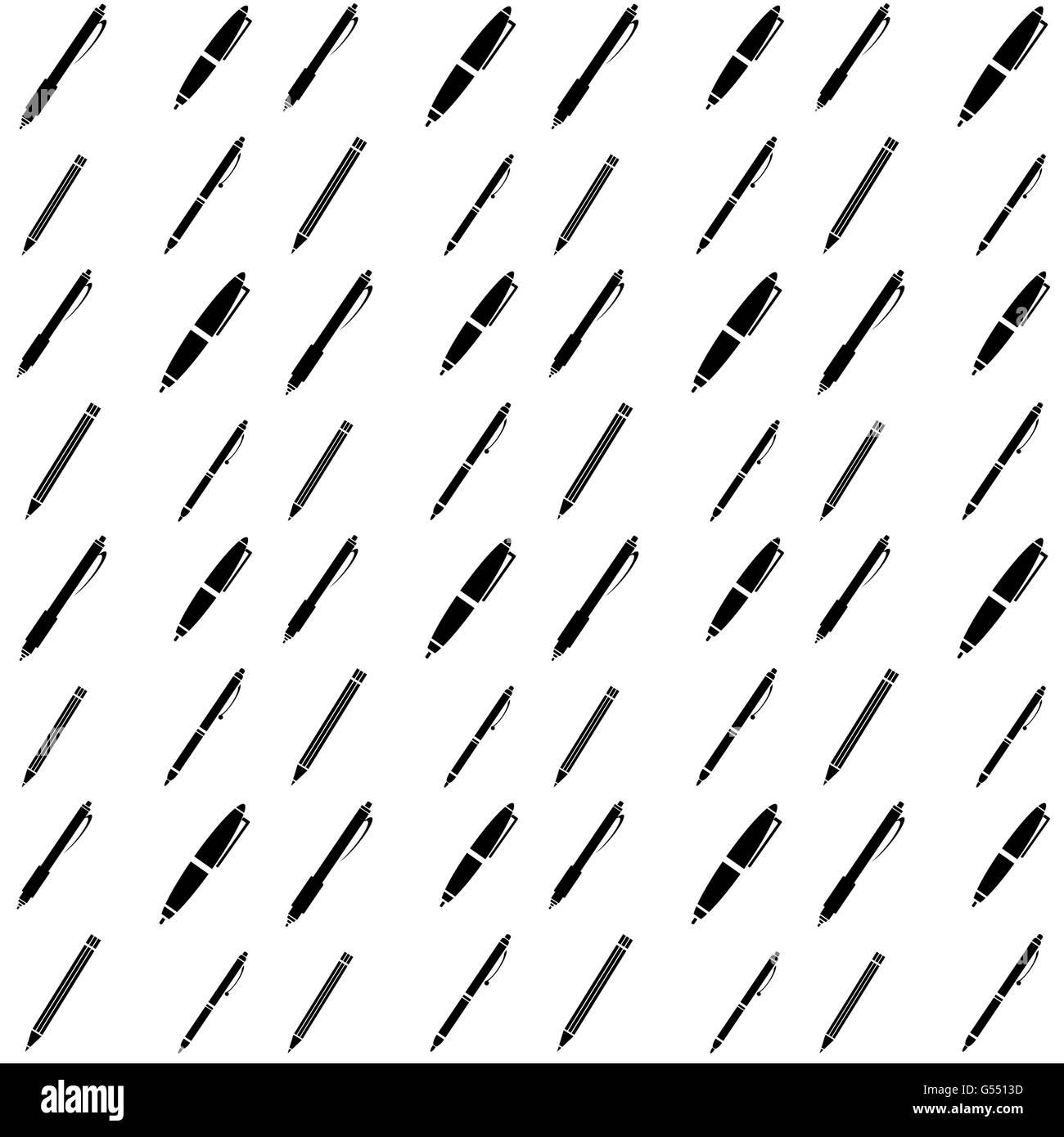 Seamless Pen Pattern Stock Vector Image & Art - Alamy