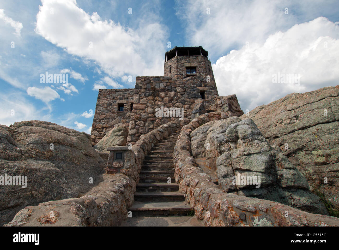 Stone Fire Lookout Tower Stock Photos & Stone Fire Lookout Tower Stock ...