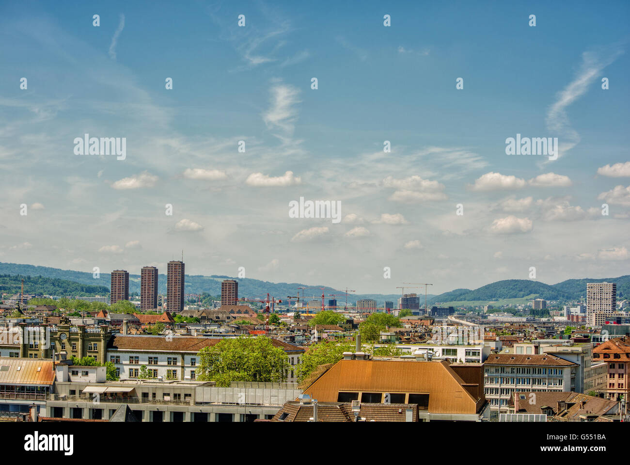 June 2016, urban capture of Zurich, HDR-technique Stock Photo - Alamy