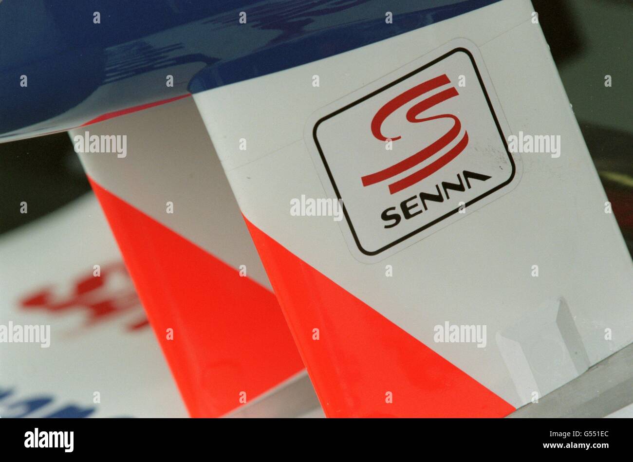 Senna sticker on williams nose cone hi-res stock photography and images ...