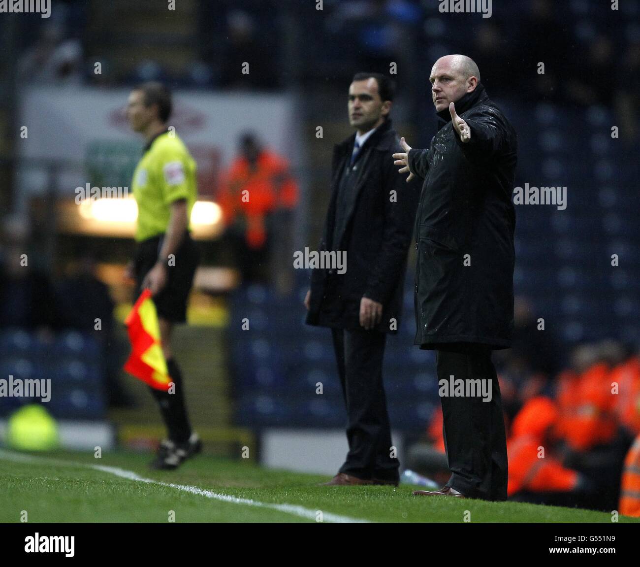 Blackburn manager Steve Kean during the Barclays Premier League match ...