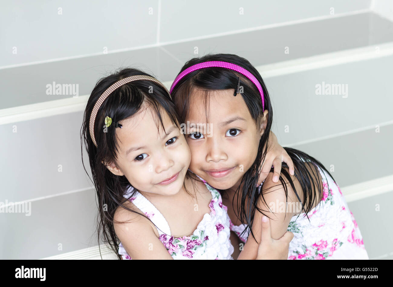 Adorable happy couple kids Stock Photo - Alamy