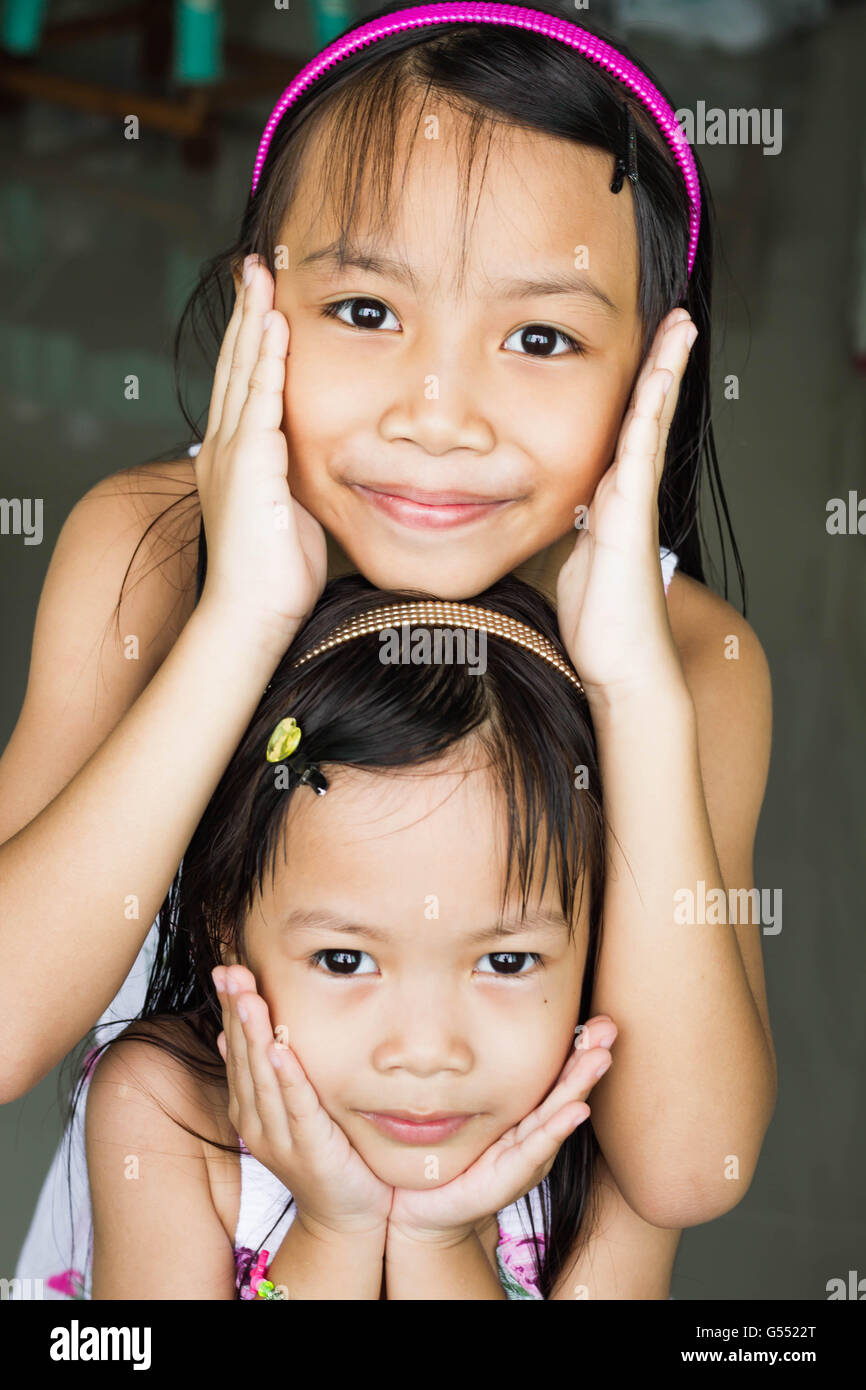 Adorable happy couple kids Stock Photo - Alamy