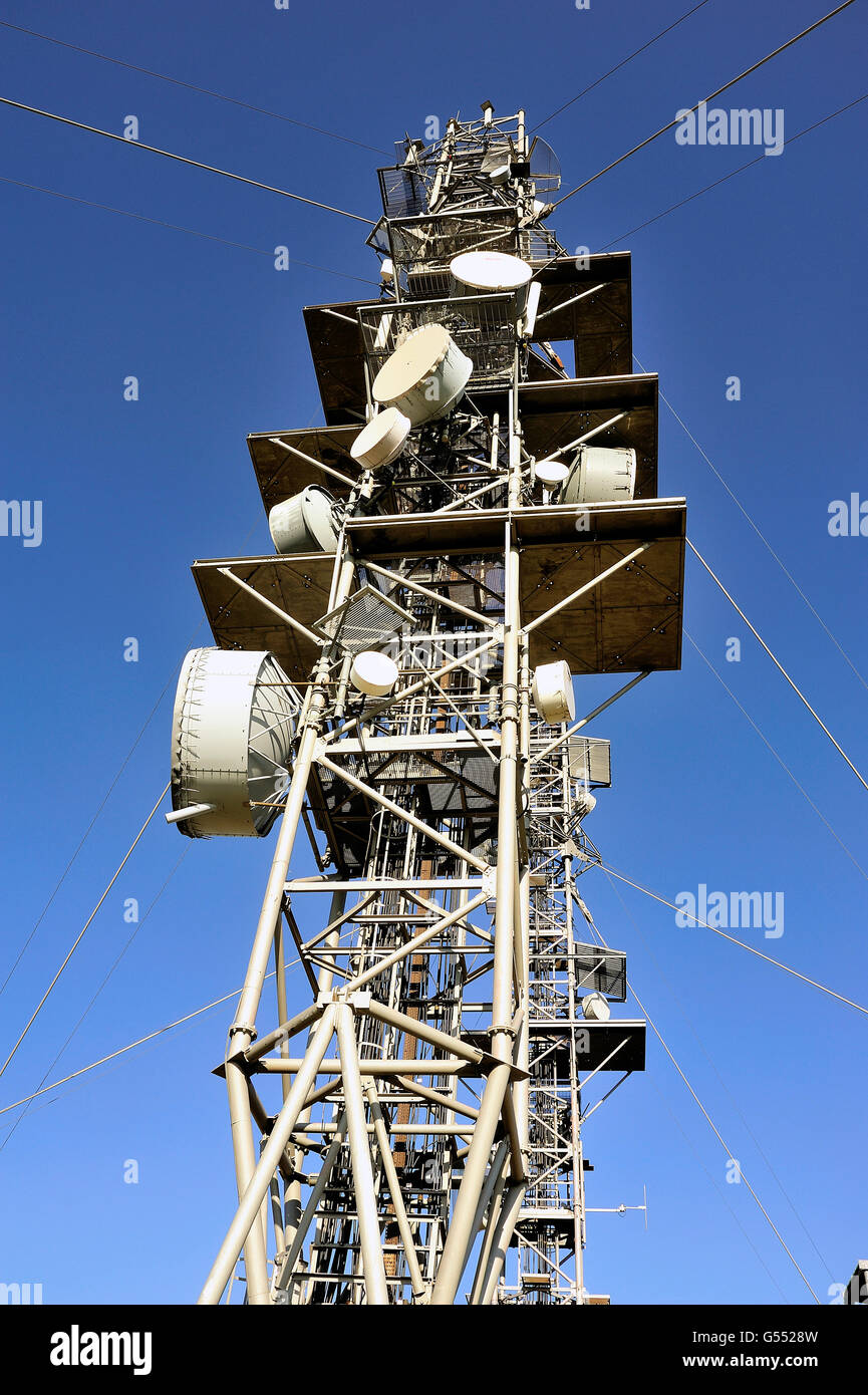 telecommunication antennas, TV relay, mobile phones, radios intallées ...