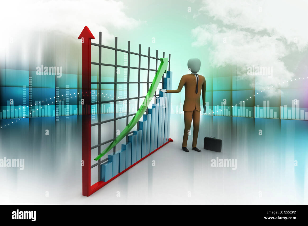 Man standing near arrow hi-res stock photography and images - Alamy
