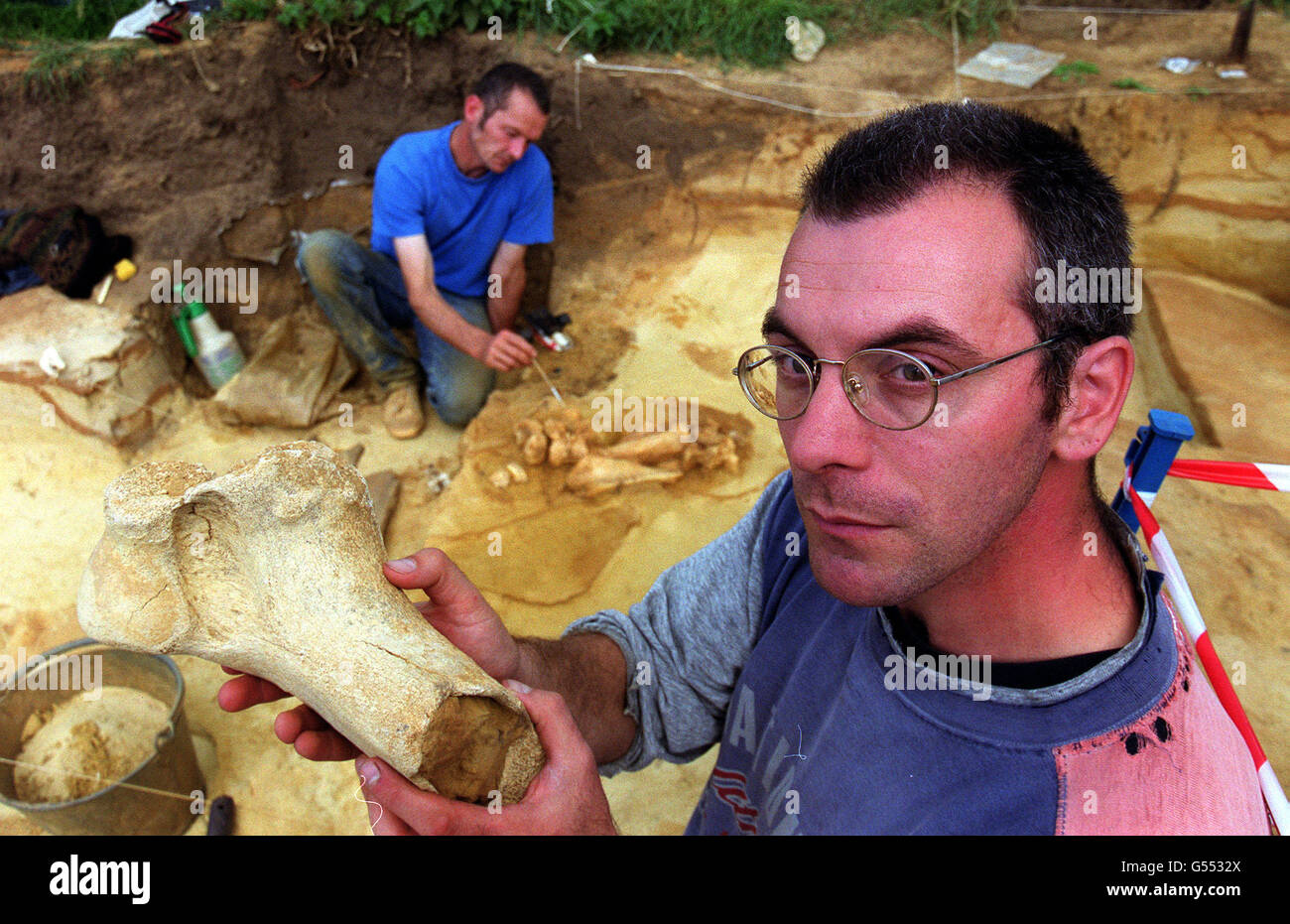 Flint tools and more than 100 animal bones hi-res stock photography and ...