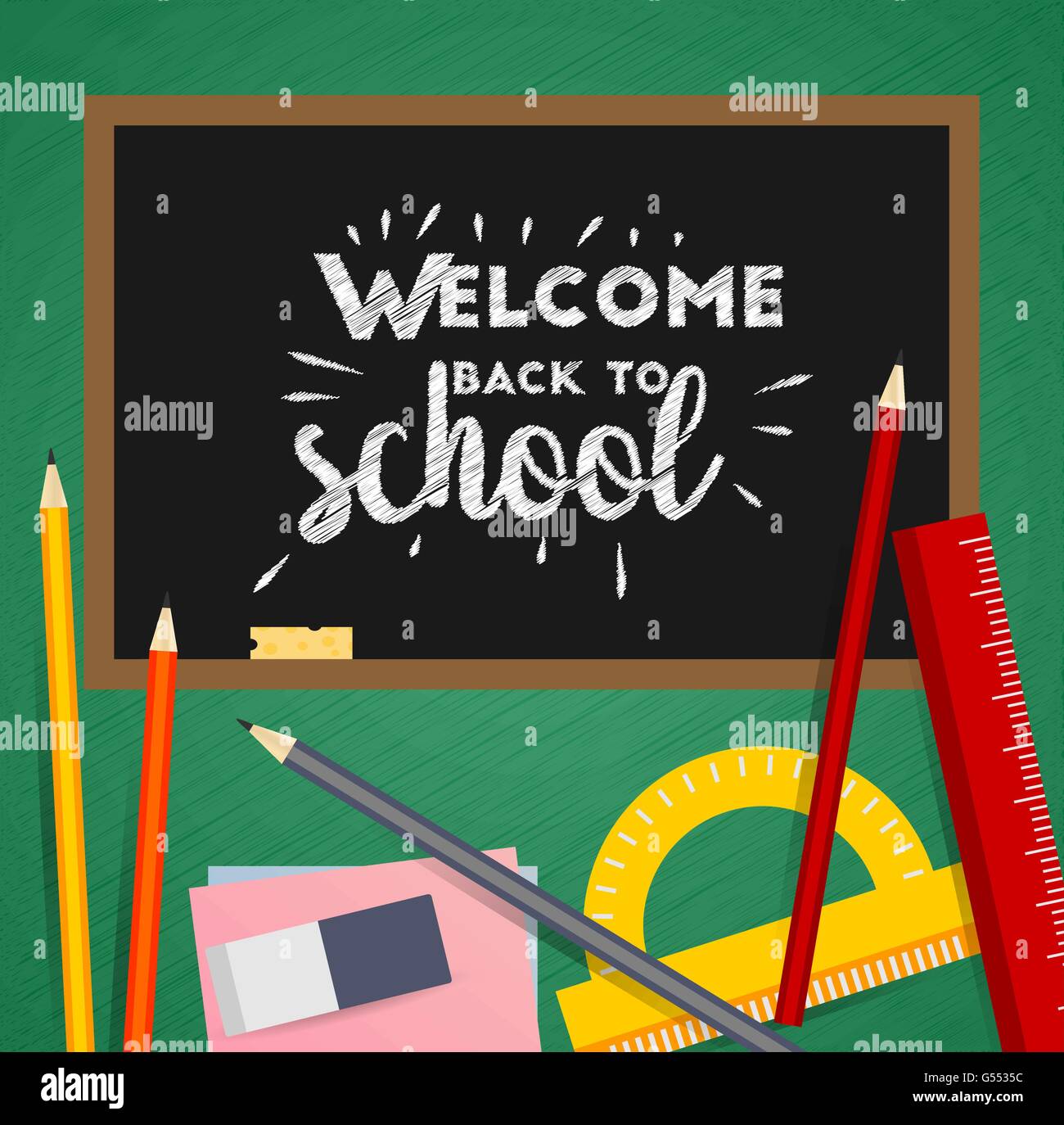 Welcome back to school Stock Vector Image & Art - Alamy