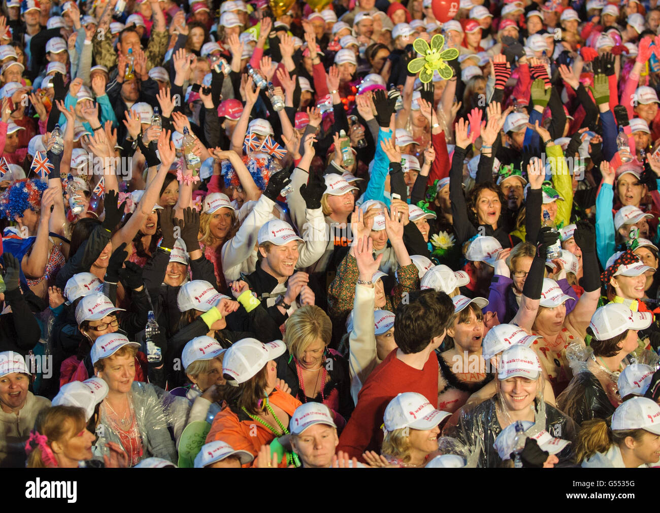 Walkers at the start of the 15th moonwalk hi-res stock photography and ...