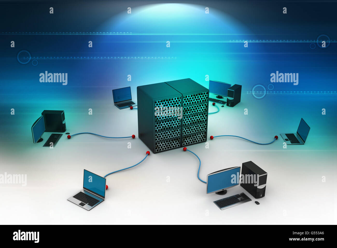 Networking laptop planet technology hi-res stock photography and images ...