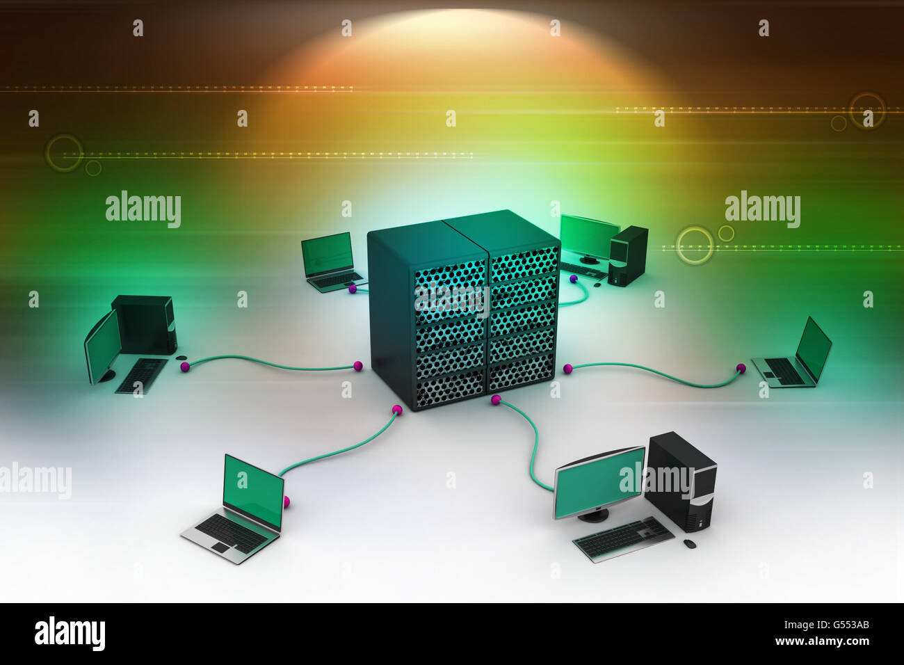 Networking laptop planet technology hi-res stock photography and images ...