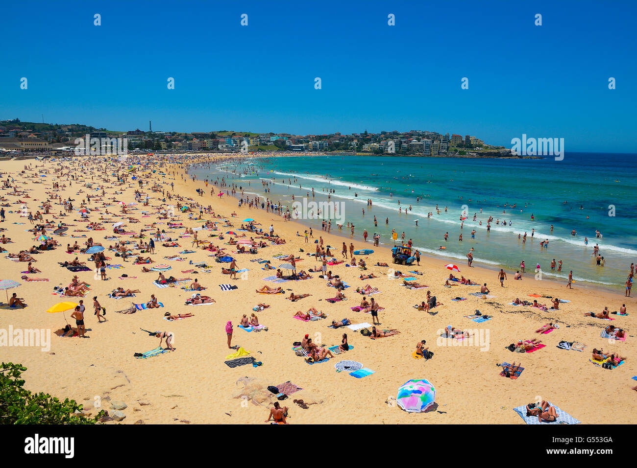 People on Bondi Beach for vacation in summer, Sydney, New South Wales, Australia Stock Photo - Alamy