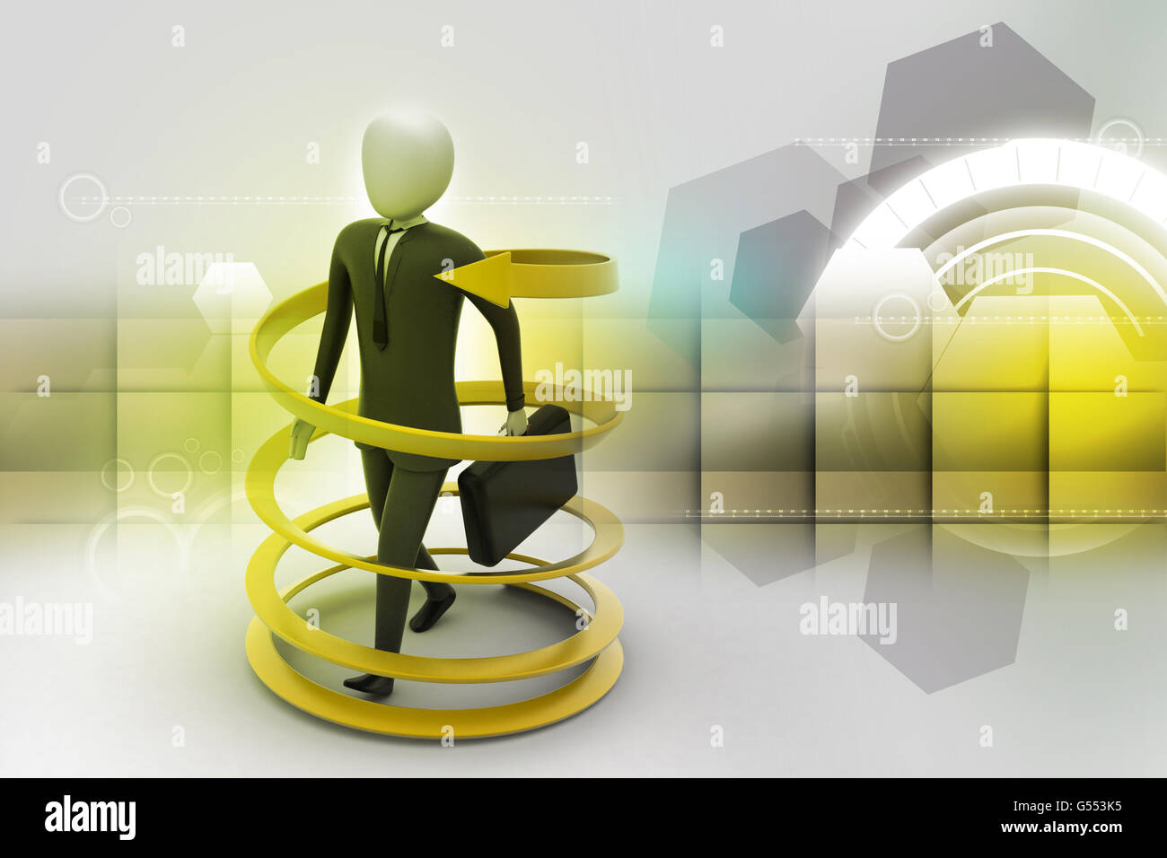 3d man business success concept Stock Photo - Alamy