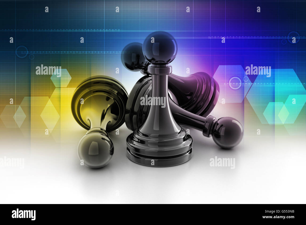 black pawn isolated Stock Photo - Alamy