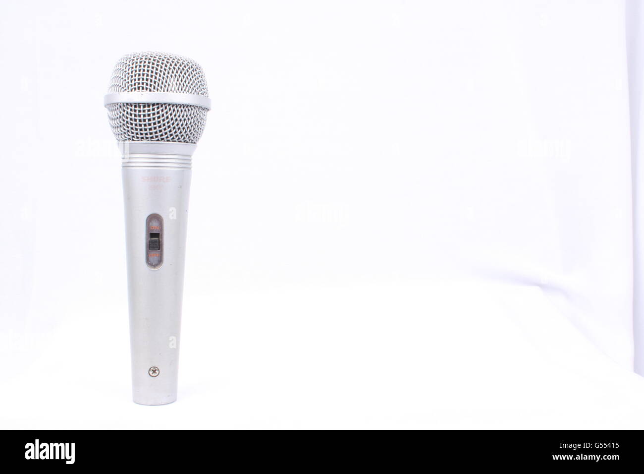 Silver Studio Mic Stock Photo - Alamy