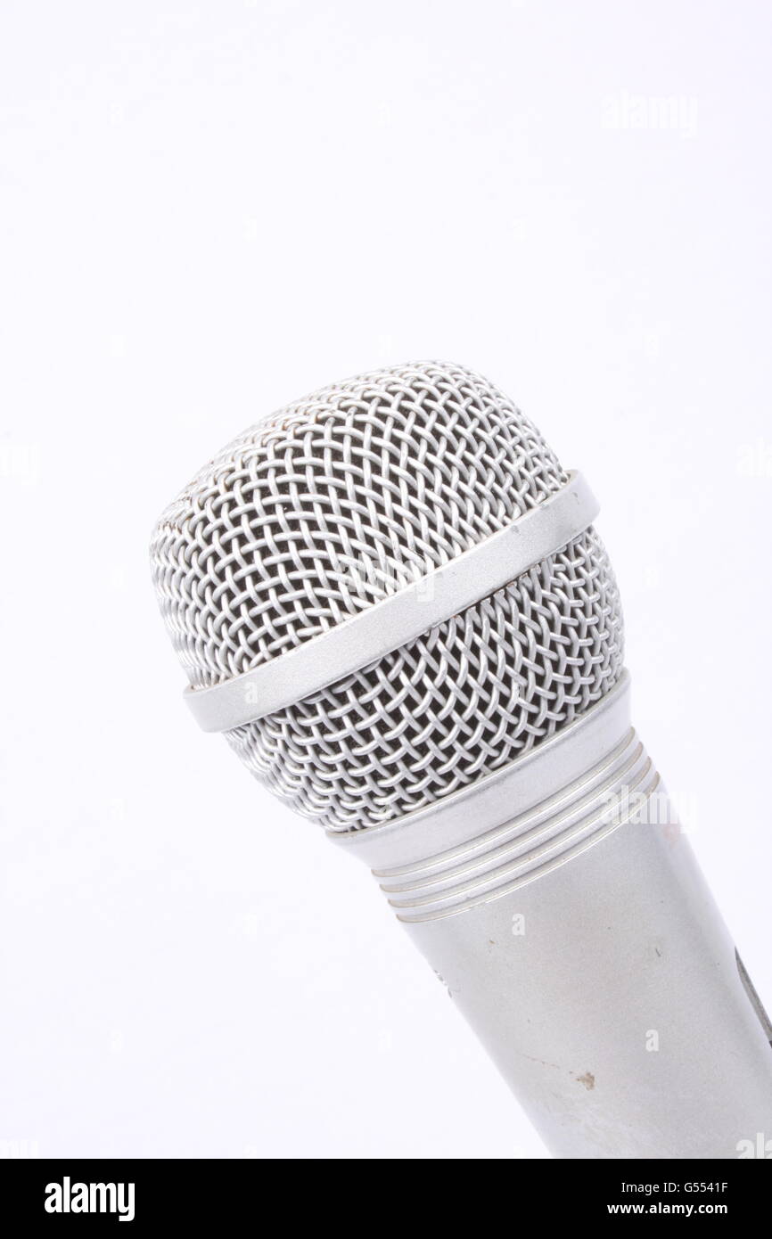 Silver Studio Mic Stock Photo - Alamy