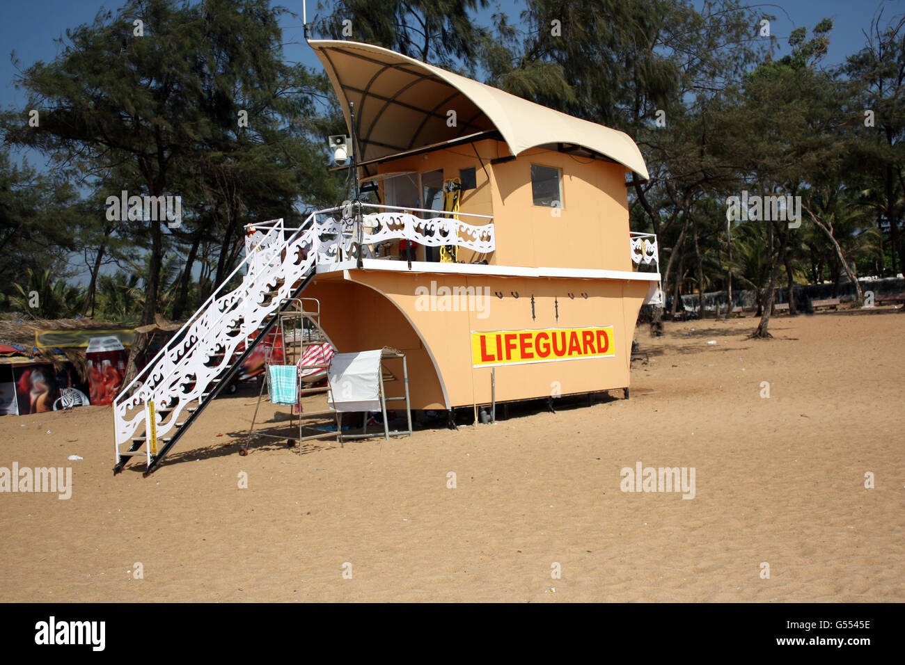 A lifeguard post on the beach in Goa, India Stock Photo - Alamy