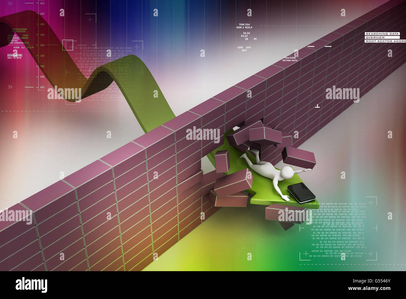 3d man in trouble Stock Photo - Alamy