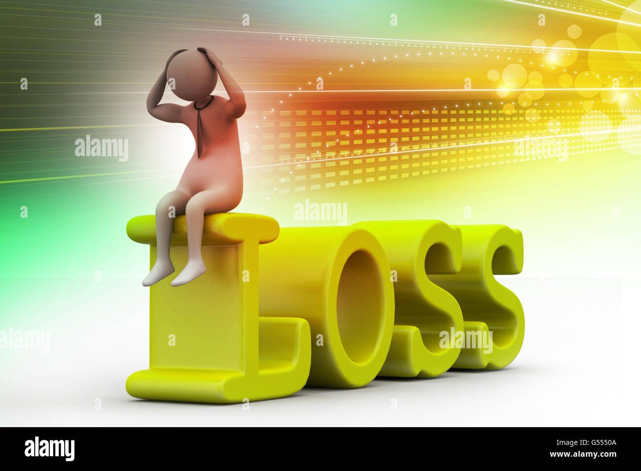 Business man in loss Stock Photo - Alamy
