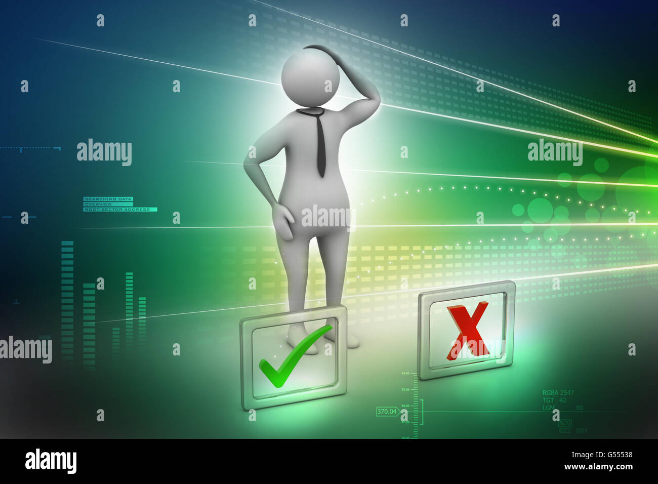 3d man in trouble Stock Photo - Alamy