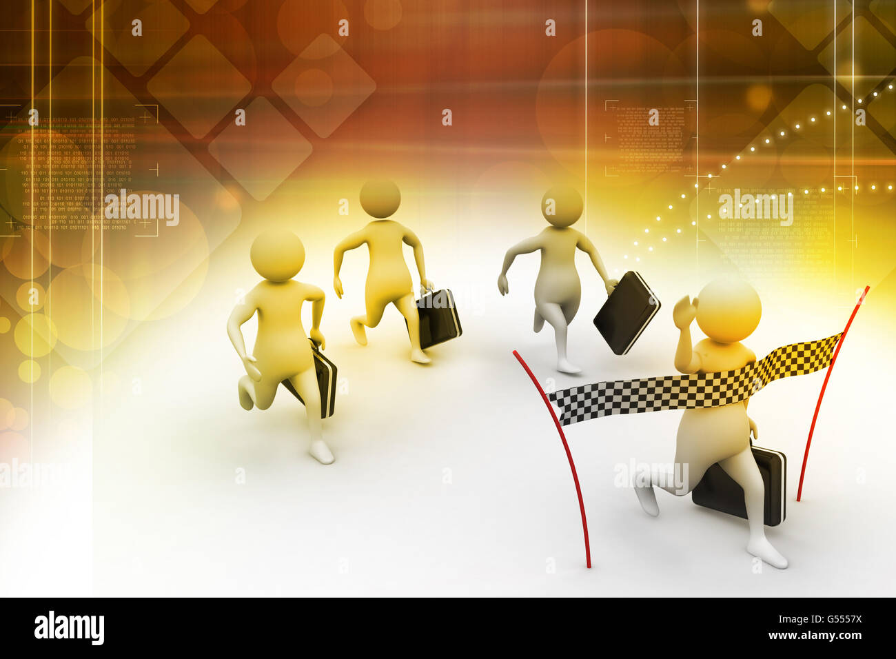 Business man reaching the finishing line Stock Photo - Alamy