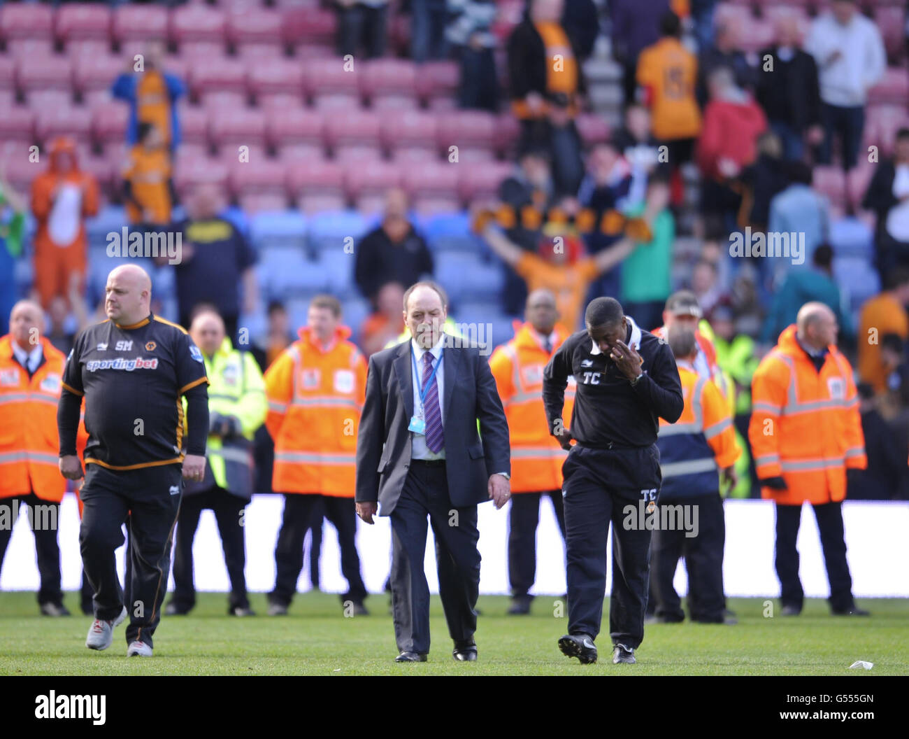 Wolverhampton Wanderers' Terry Connor walks off dejected as Wolves are ...