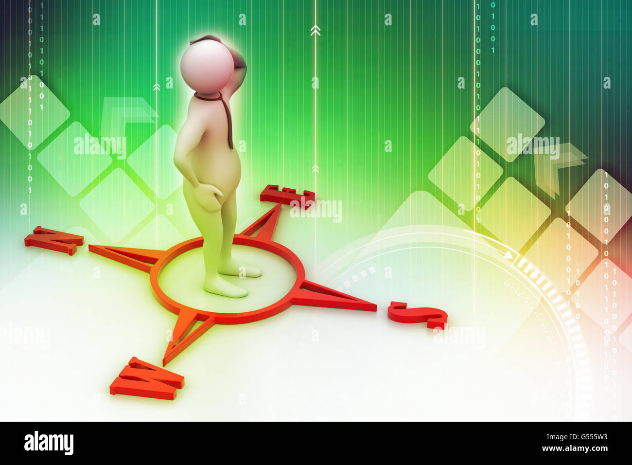 human figure on directional sign Stock Photo - Alamy