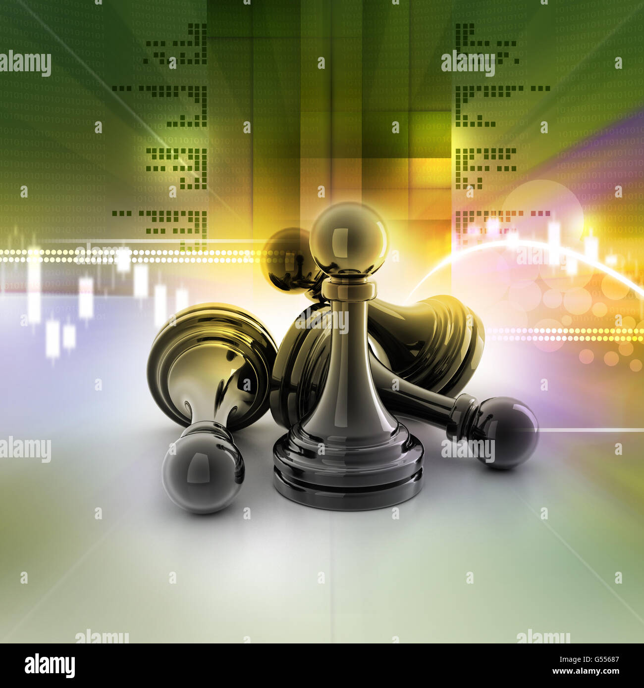 black pawn in attractive background Stock Photo - Alamy