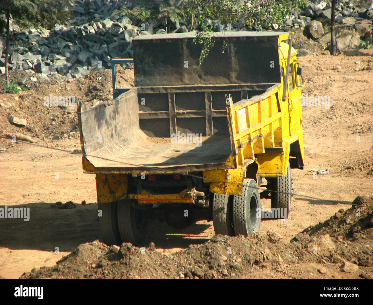 Construction Dumper Truck Stock Photo - Alamy