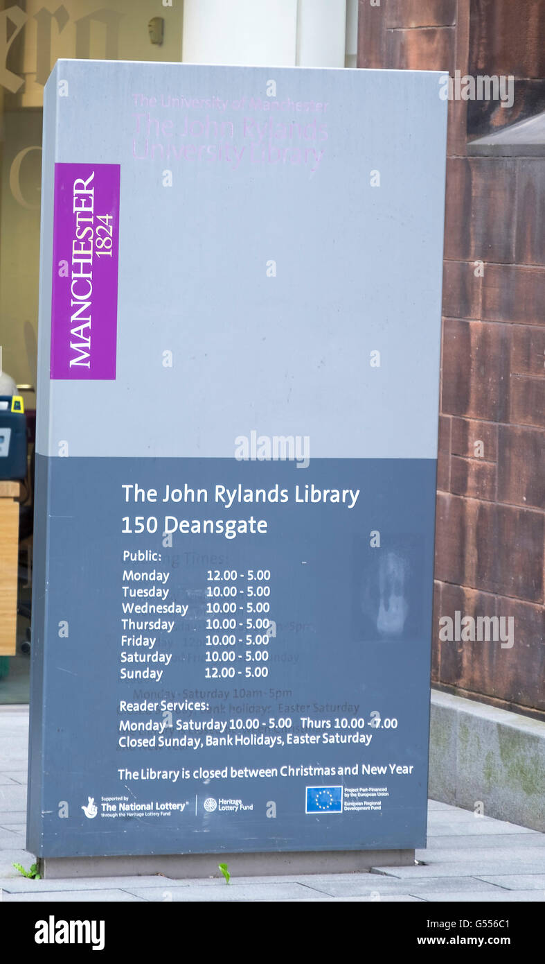 Manchester university library hi-res stock photography and images - Alamy