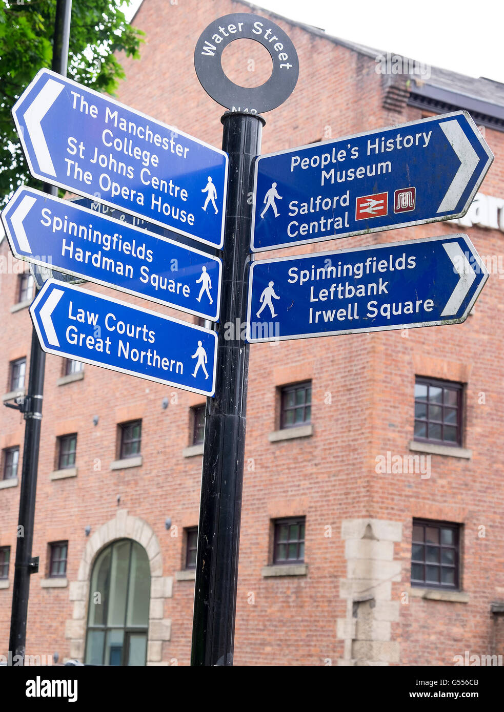 Manchester Street Signs Stock Photo - Alamy