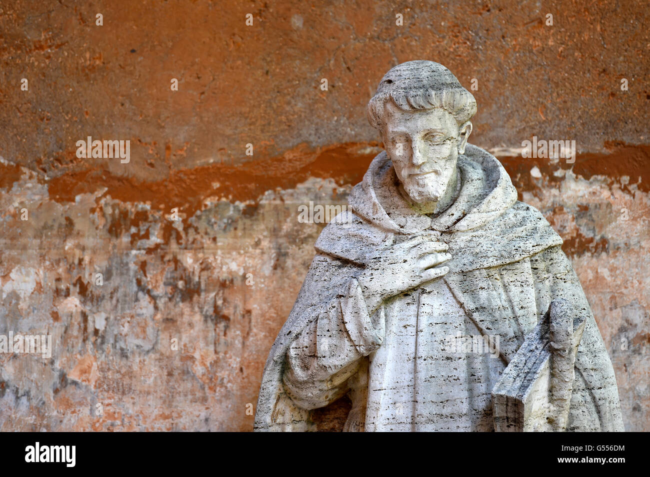 Statue of Monk Basilica Di S.Sabina Rome Stock Photo - Alamy